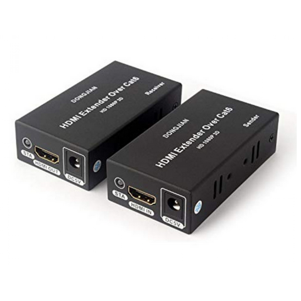 Adaptador RJ45 a HDMI Extender via UTP Cat5e/ Cat6e/ 30M - 50M/ Con ...