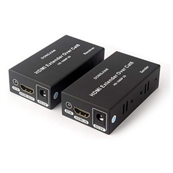 Adaptador RJ45 a HDMI Extender via UTP Cat5e/ Cat6e/ 30M - 50M/ Con ...