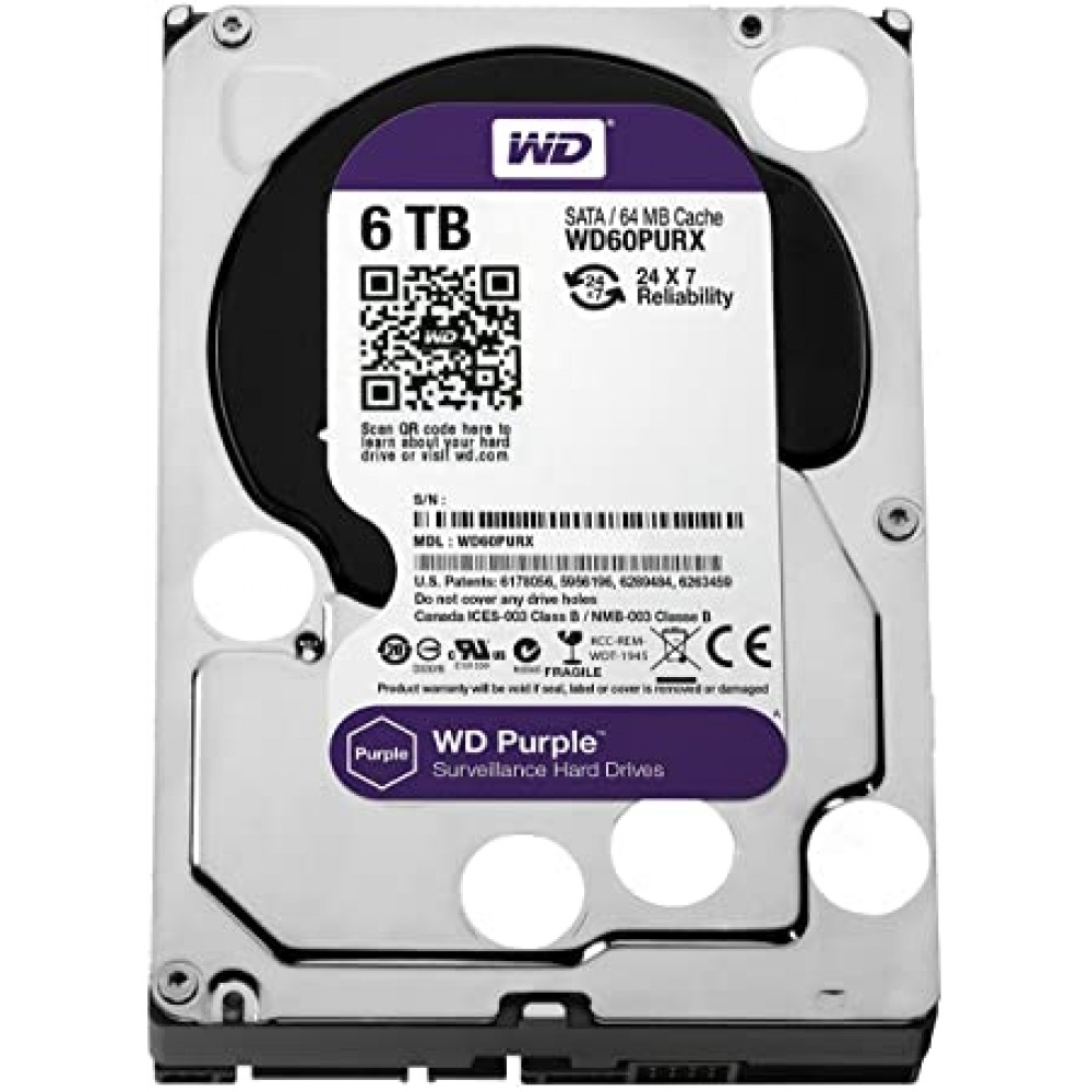 Disco Duro Western Digital SATA 6TB Surveillance 5400rpm